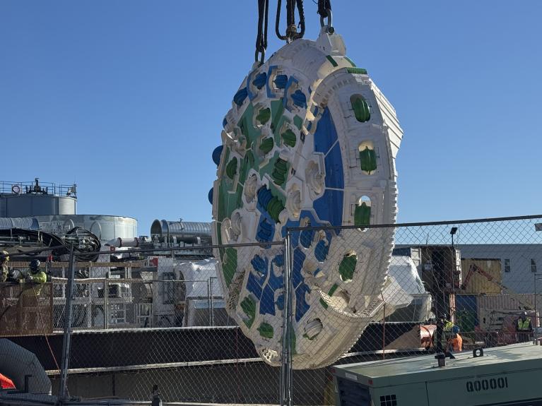 DC Water Begins Lowering Giant Tunnel Boring Machine Mary Underground ...